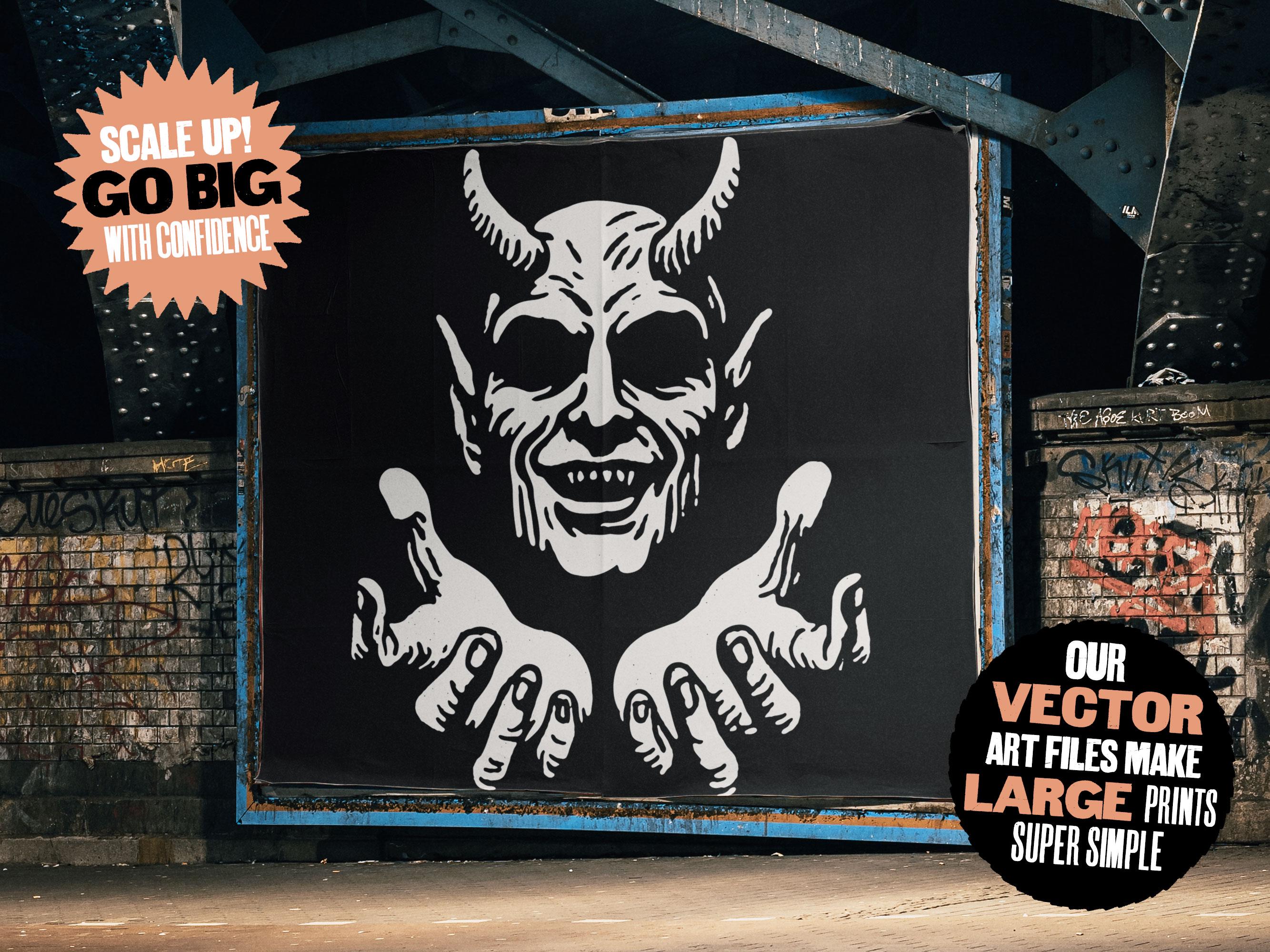 Devil Reaching Out Hands: Satan Demon Art PNG SVG Clipart Graphic ...