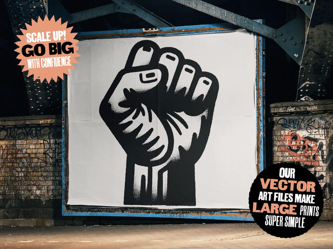 Clinched Fist Resistance Art Graphic Punk Rock Illustration Transparent ...