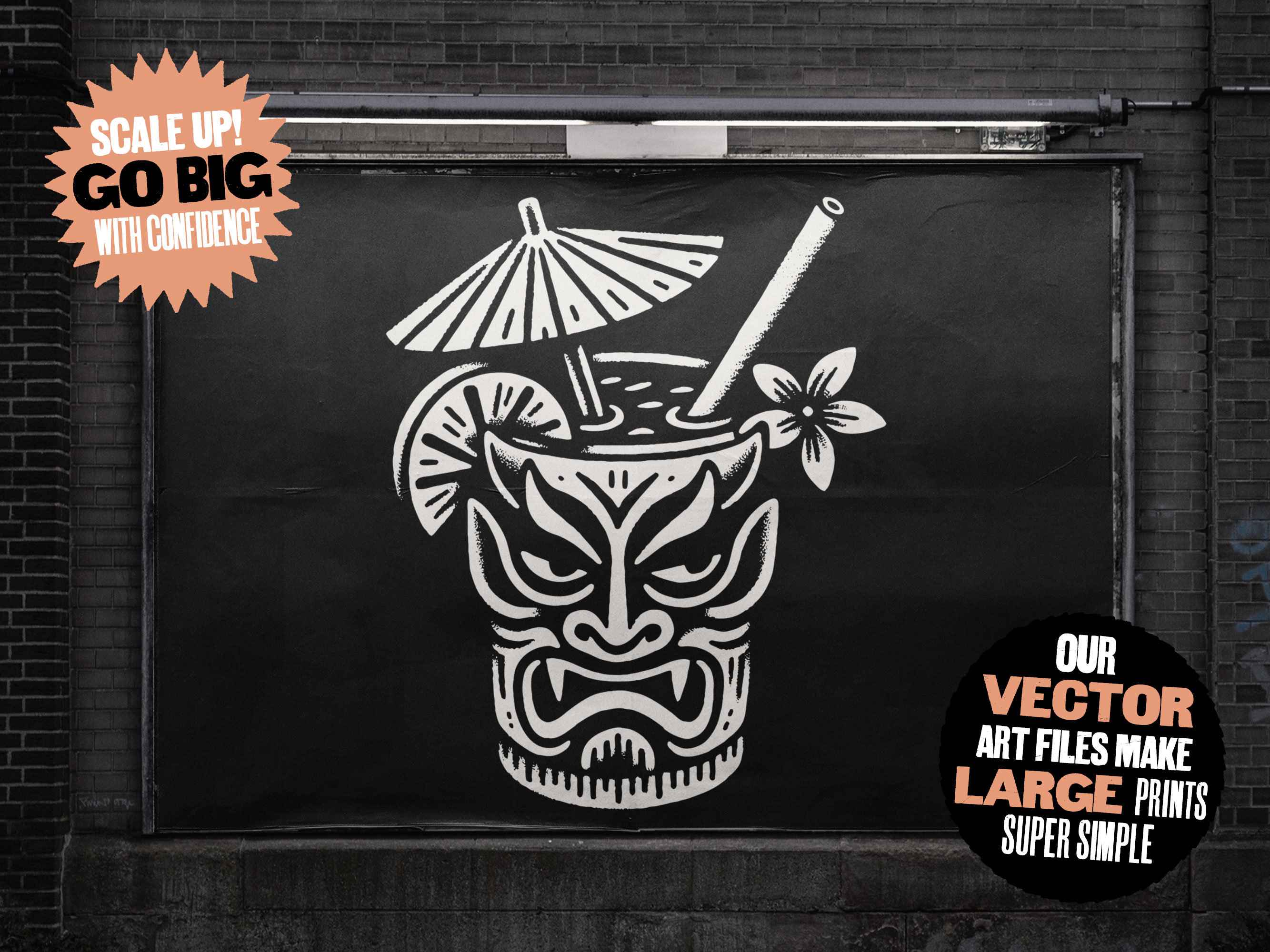 Sassy Devilish Tiki Drink Rum Cocktail - Spooky Devil Art Graphic ...