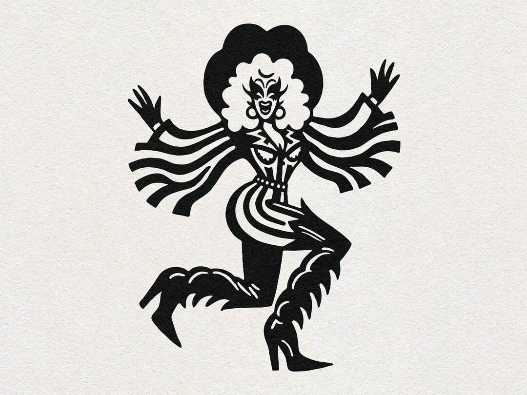 Disco Drag Queen: Country Western Inspired Art PNG SVG (digital ...