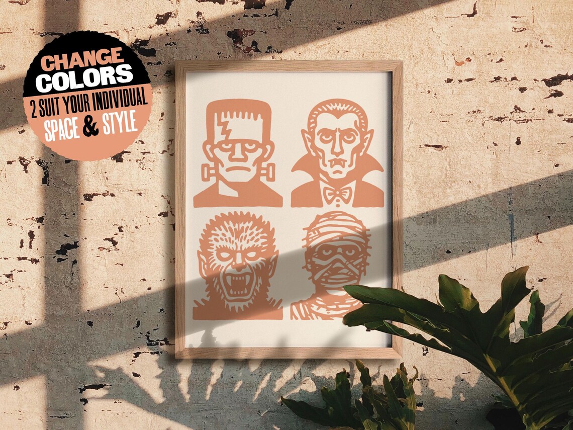 Universal Monster Pop Art Portrait Bundle - Frankenstein Dracula ...