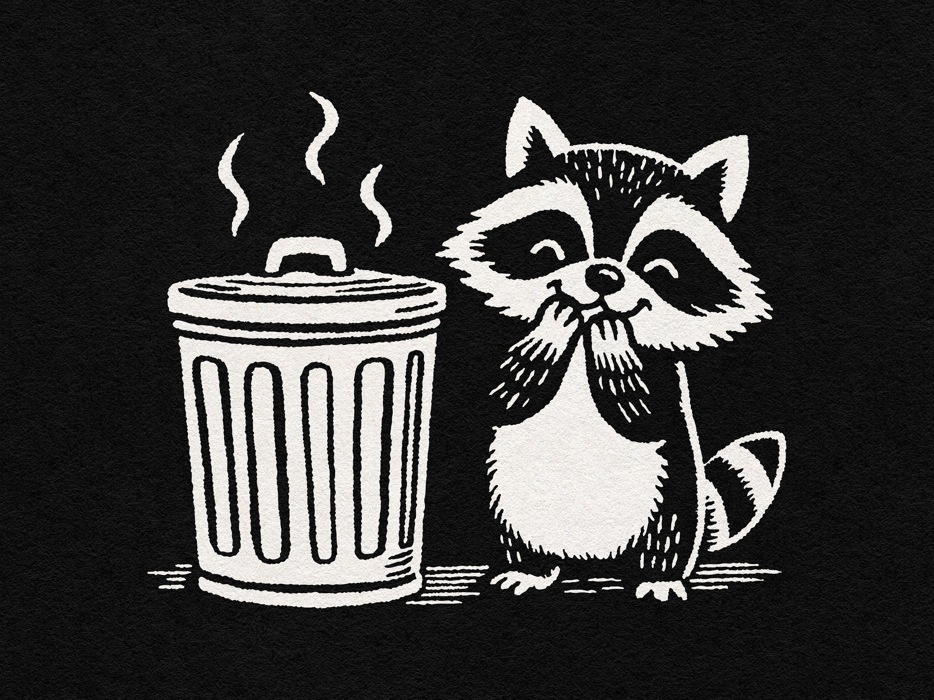 Stinky Trash Raccoon Cute Garbage Trash Panda Art Graphic Illustrations ...