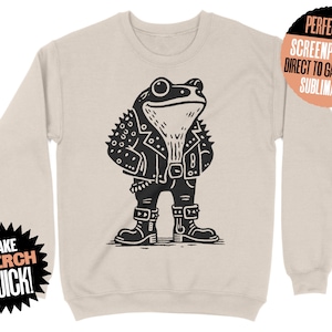 Heavy Metal Punk Rock Frog - Art Graphic Illustration - Transparent PNG ...