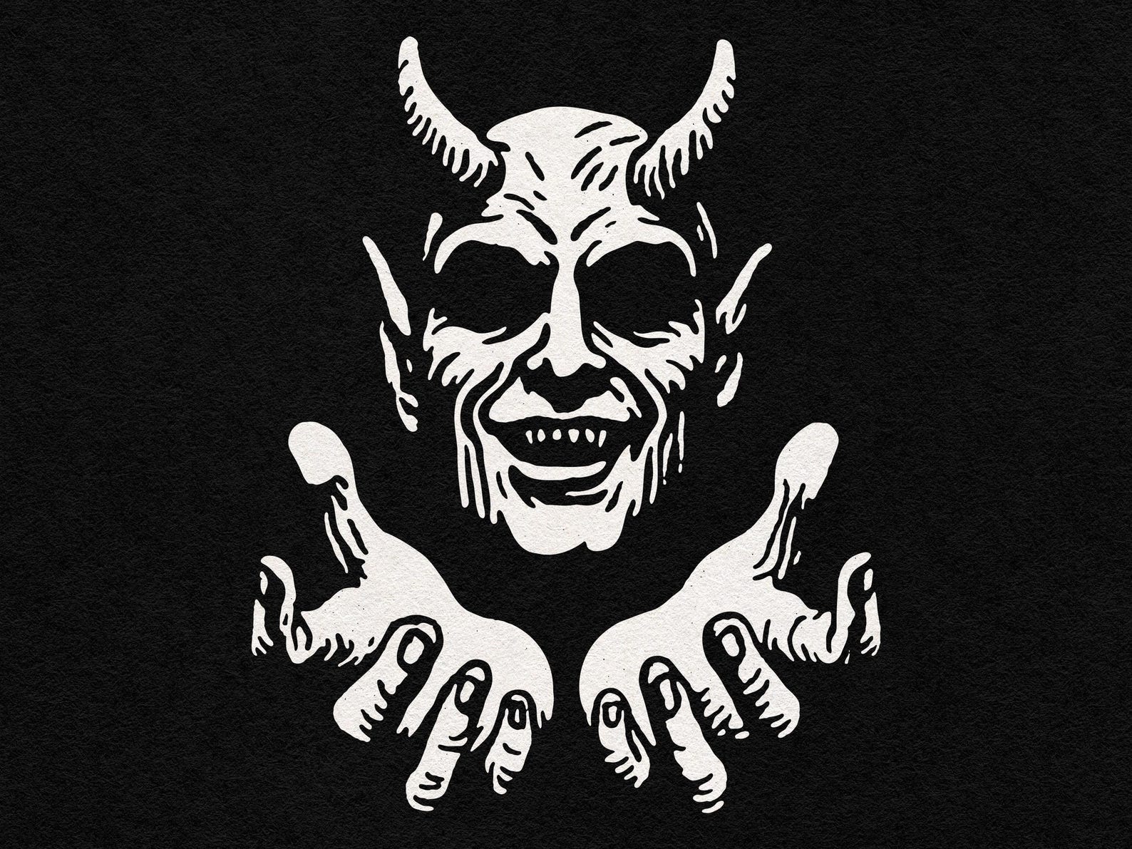 Devil Reaching Out Hands: Satan Demon Art PNG SVG Clipart Graphic ...