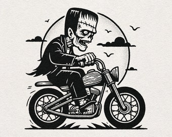 Hip Chopper Motorcycle Skull Rider Art Graphic Illustration Transparent ...