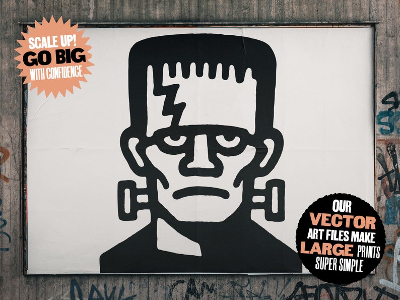 Pop Art Frankenstein's Monster: Halloween Art PNG SVG Clipart Graphic ...