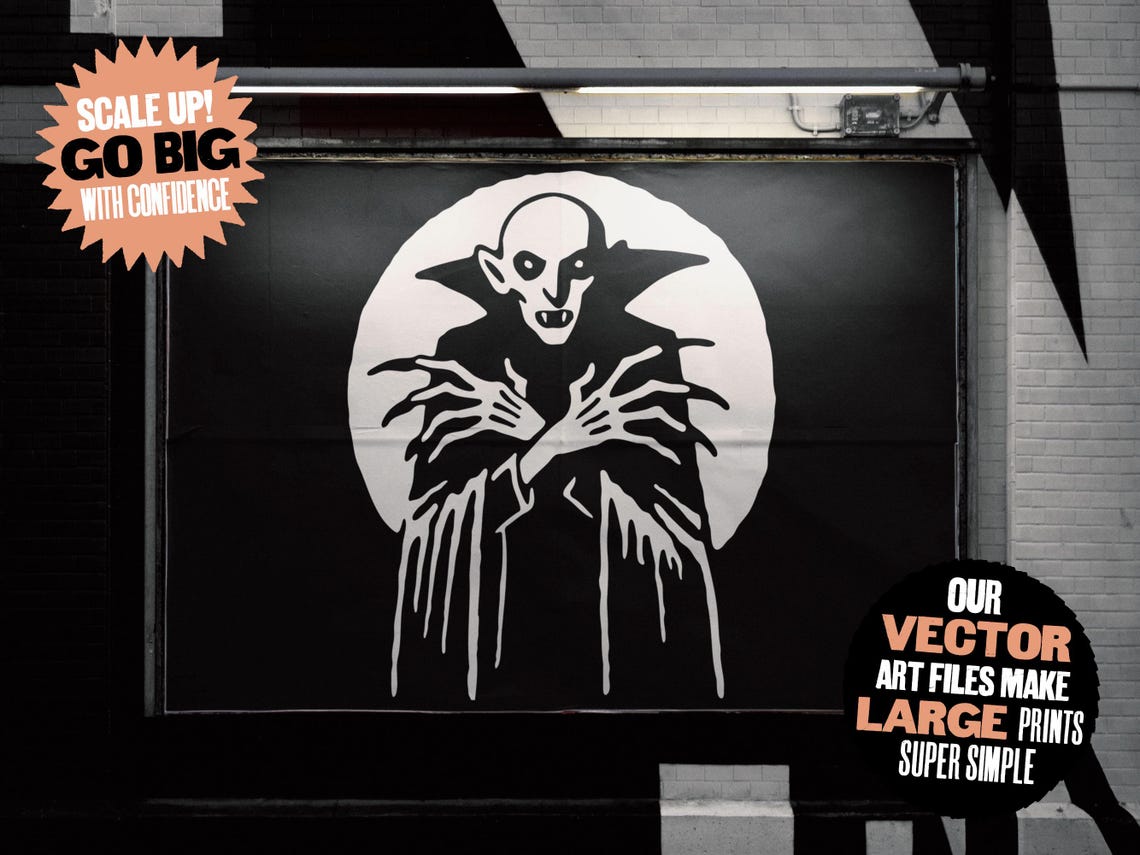 Count Orlok Nosferatu Vampire - Silent Film Movie Inspired Creepy Art ...