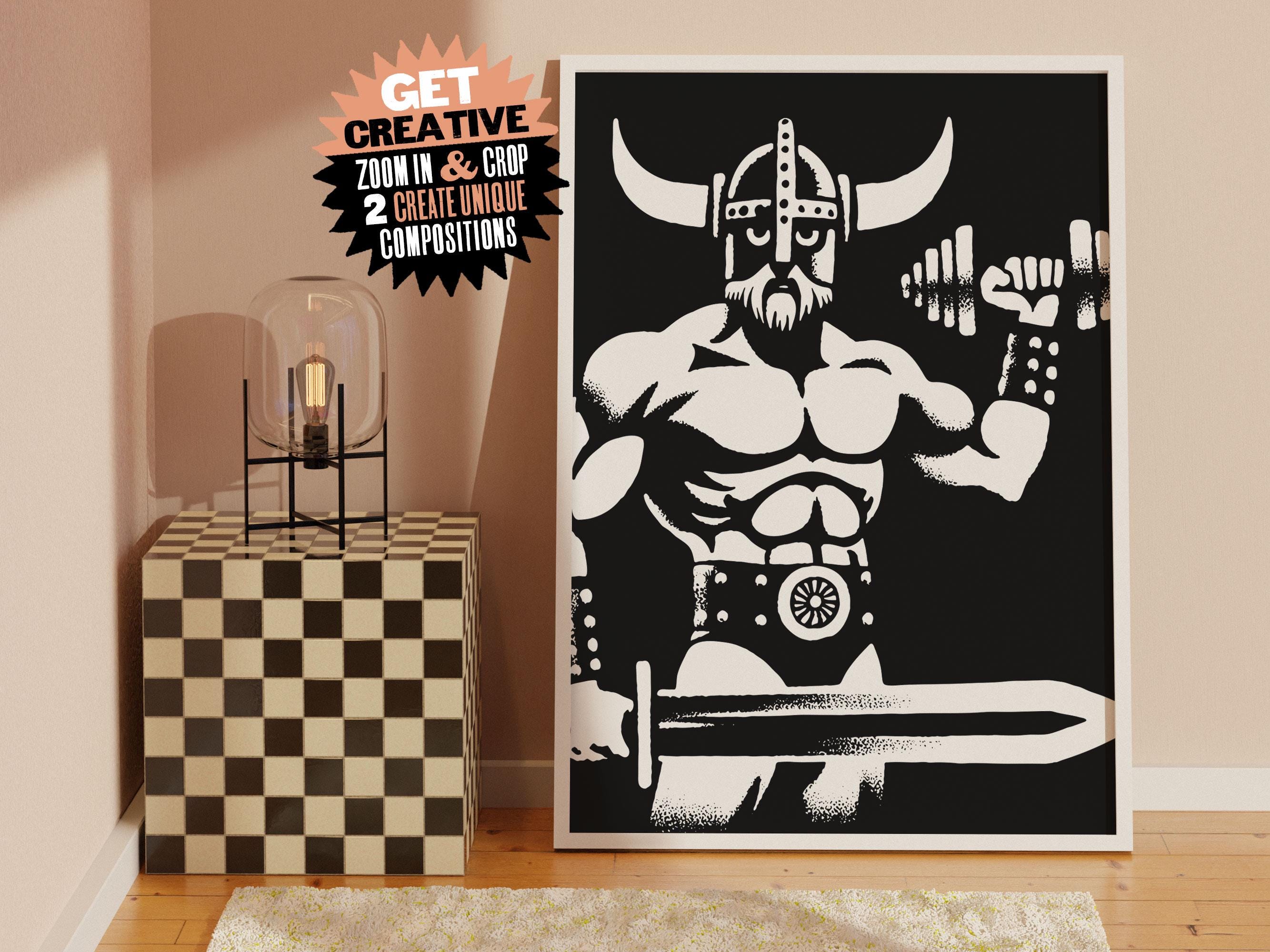 Power Lifting Viking: Weightlifting Gym Art PNG SVG Clipart Graphic ...