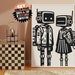 Back to School Robots Cyborg Android Students Art Graphic Illustration ...