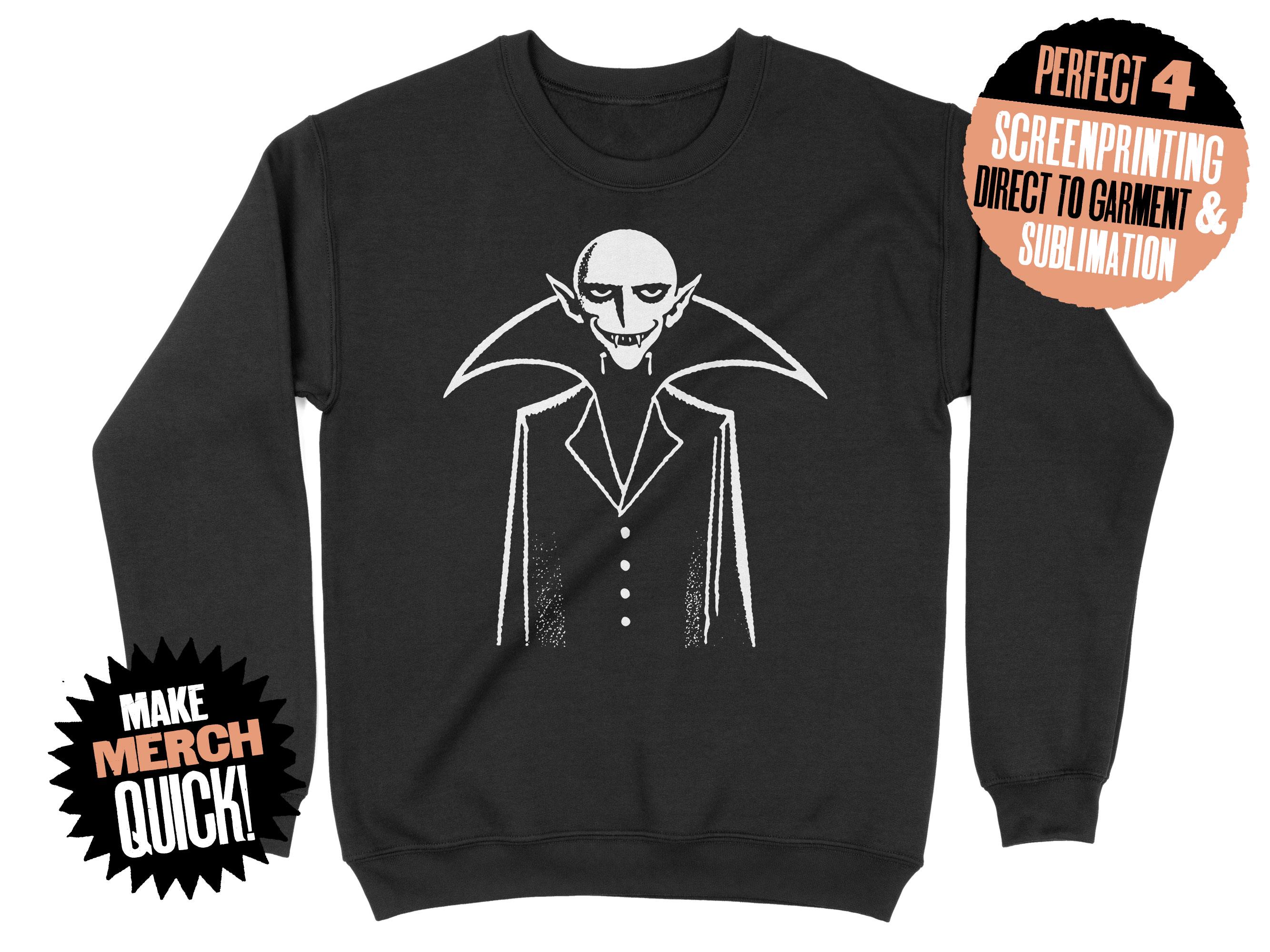 Creepy Nosferatu Cartoon Portrait - Silent Film Inspired Count Orlok ...