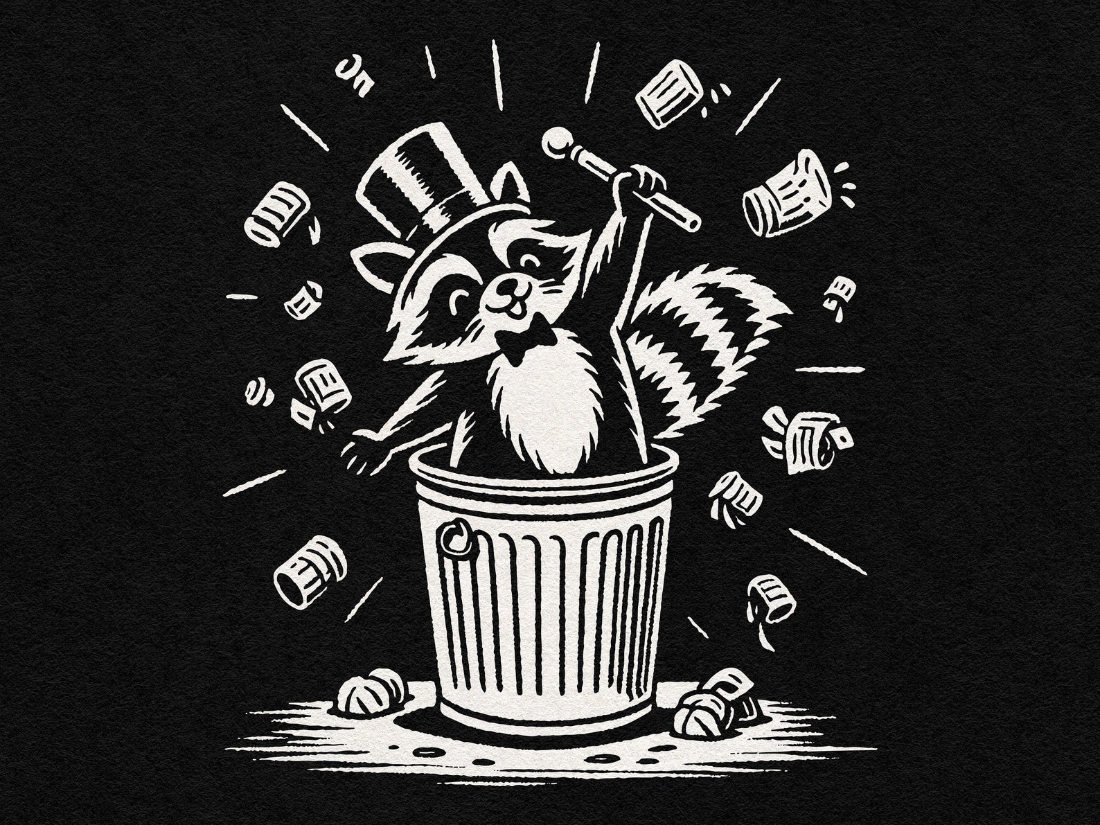 Raccoon Singing and Dancing Inside a Garbage Can - Funny Trash Panda ...