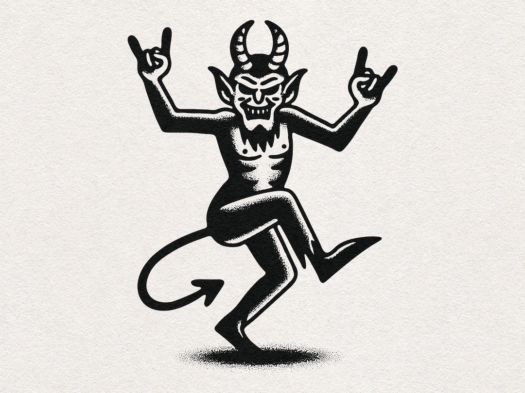 Rock N' Roll Devil Horns Graphic: Satan Art PNG SVG Clipart Graphic ...