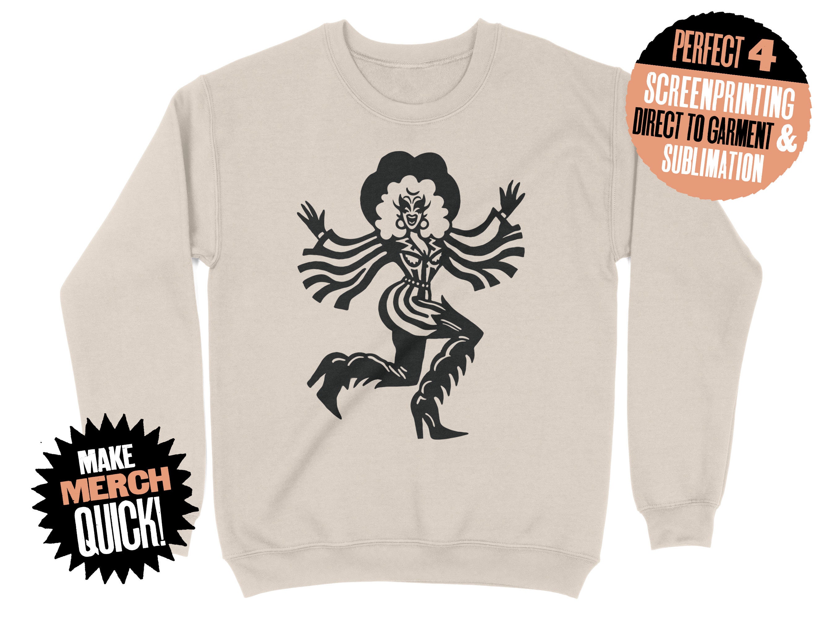 Disco Drag Queen: Country Western Inspired Art PNG SVG (digital ...