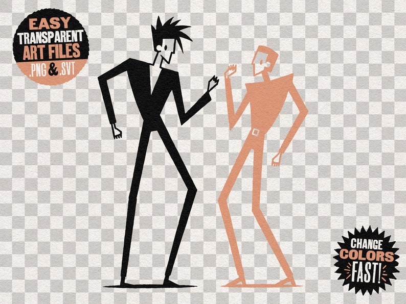 Gothic Couple Dancing at Goth Night Art Graphic Illustration ...