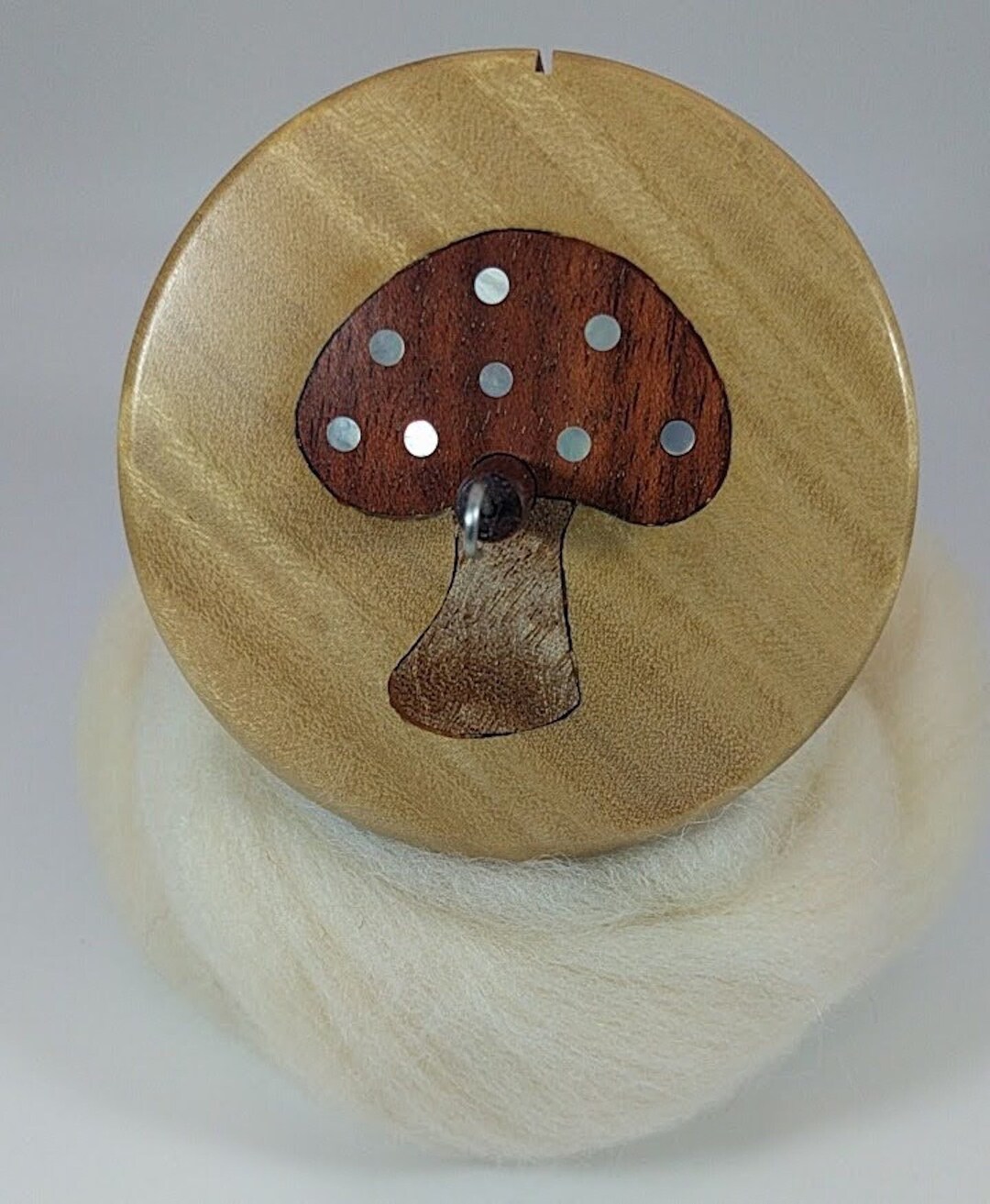 Drop Spindle, Mushroom, Ceylon Satinwood and Bloodwood, 1.9 Ounces ...