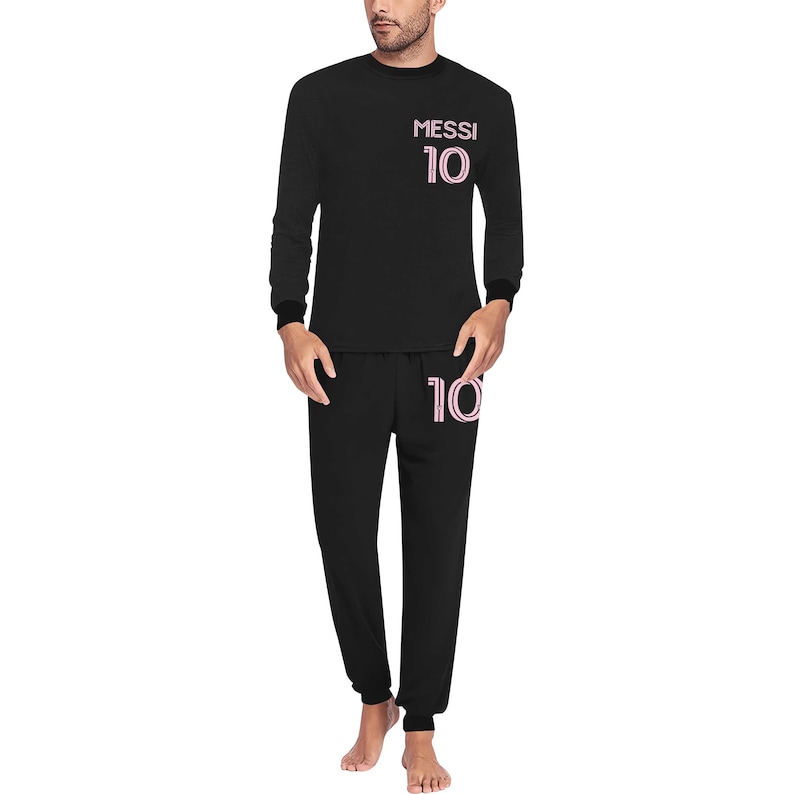 Mens Messi Pajamas Miami Soccer Men's Novelty Messi Pajamas Soccer ...
