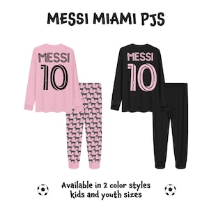 Leo Messi 10 Miami Soccer Messi Kids Pajamas Soccer Birthday Gift Messi ...