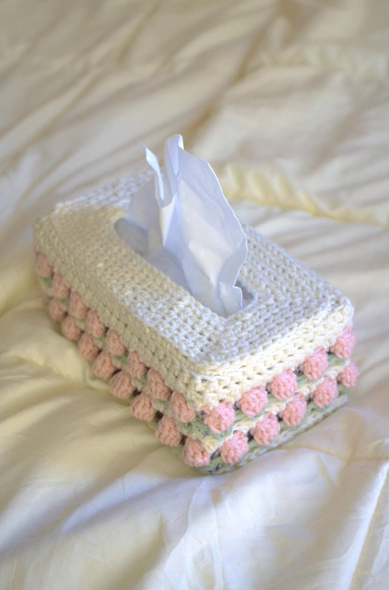 Tulip Tissue Box Cover Crochet Pattern, Intermediate Crochet, Home ...