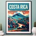 Costa Rica Travel Poster, Costa Rica Print, Caribbean Art Print, Costa ...