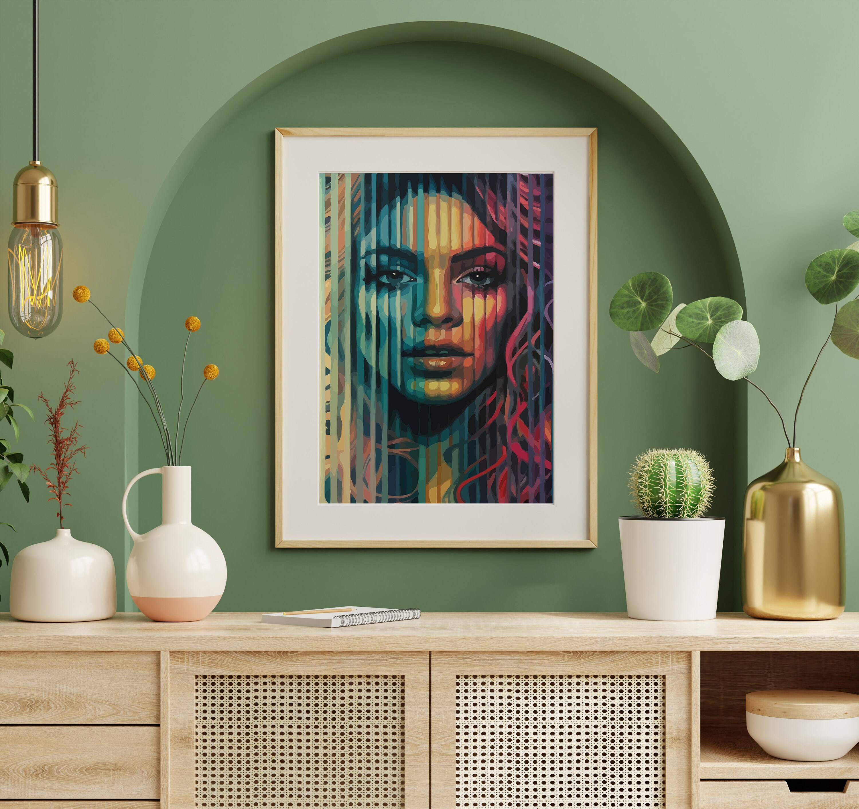 Beautiful Woman Art Print, Abstract Woman Artwork, Beautiful Face ...
