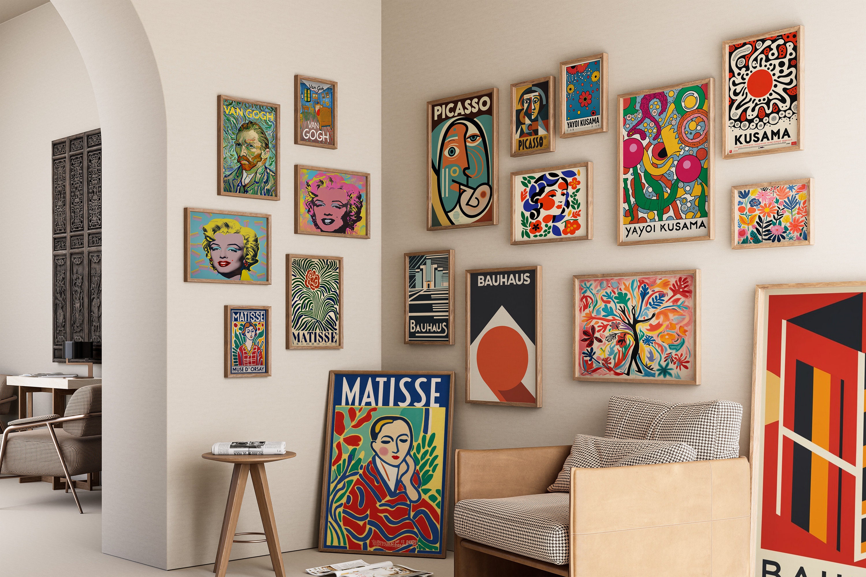 200 Printable Vintage Art Prints for Home Decor Eclectic Gallery Set ...