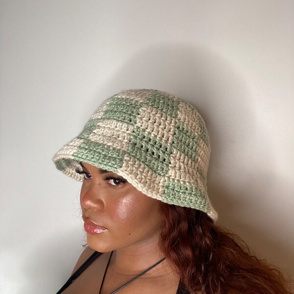 Checkered Hat - Etsy