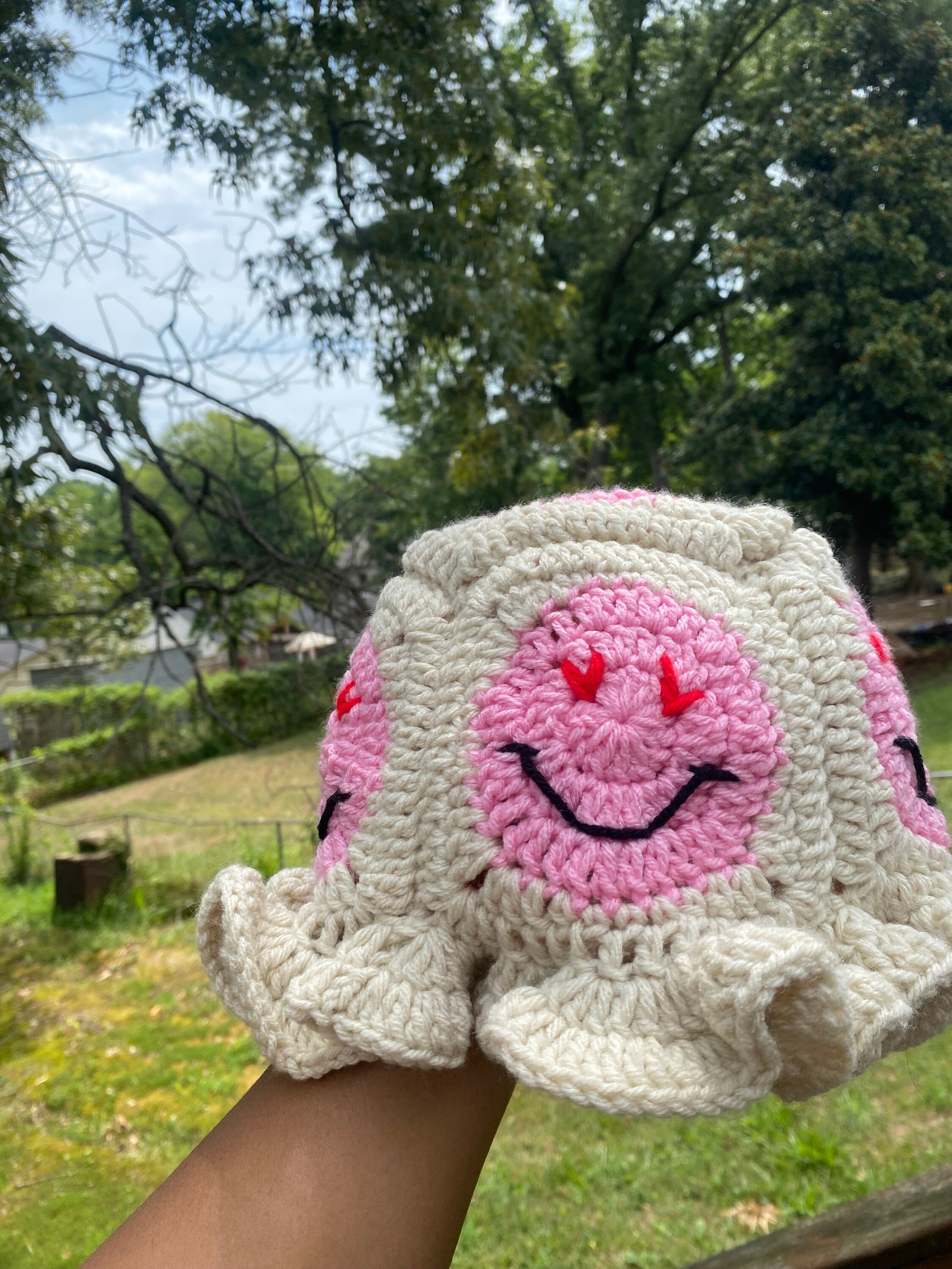 Heart Eyes Smiley Face Bucket Hats/ Summer Hat | Silly Hats | Emoji ...