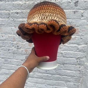 Crochet Ruffle Edge Hat |crochet Ruffled Hat| Summer Hat| Ruffle Hat ...