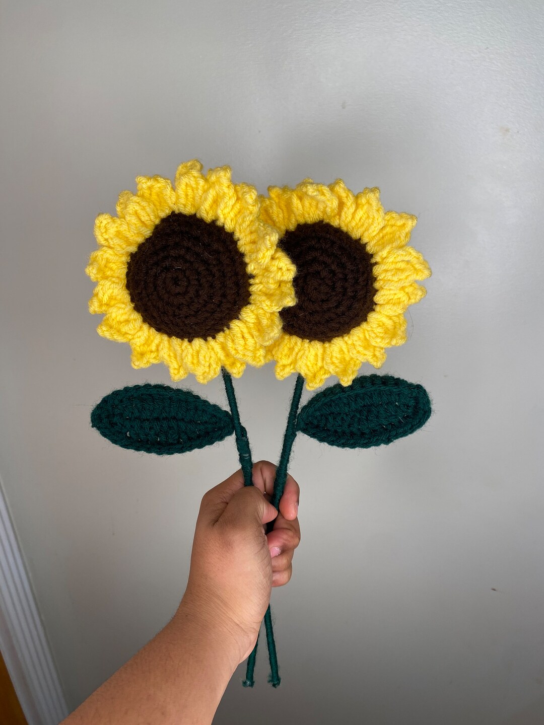 Handmade Crochet Sunflowers | Crochet Sunflowers Flowers| Sunflowers ...