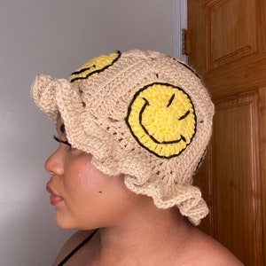 Smiley Face Bucket Hats/ Summer Hat | Silly Hats | Emoji Hats | Bucket ...