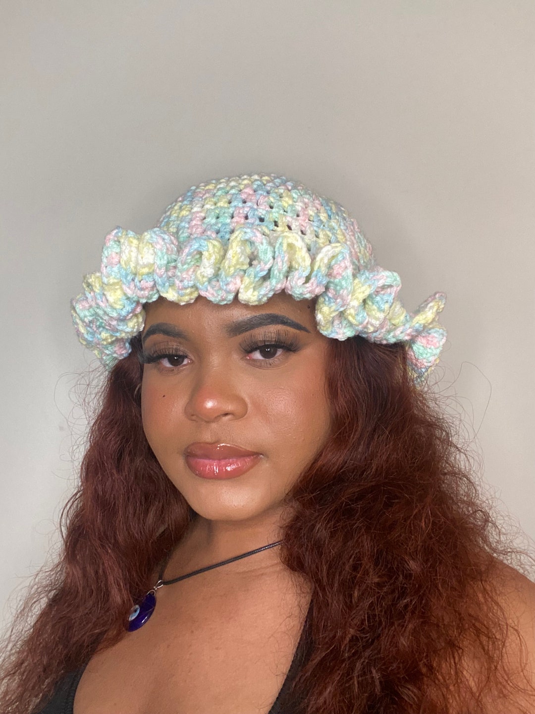 Baby Rainbow Ruffled Bucket Hat | Rainbow Ruffled Hat | Colorful Bucket ...