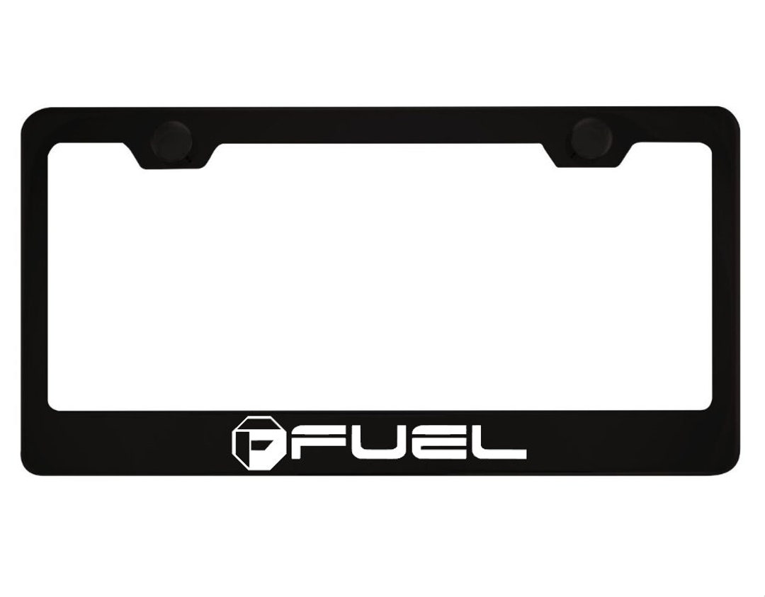 FUEL WHEELS License Plate Frame Reflective White Street Racing off Road ...