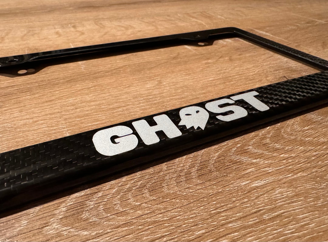 GHOST License Plate Frame Carbon Fiber - Etsy