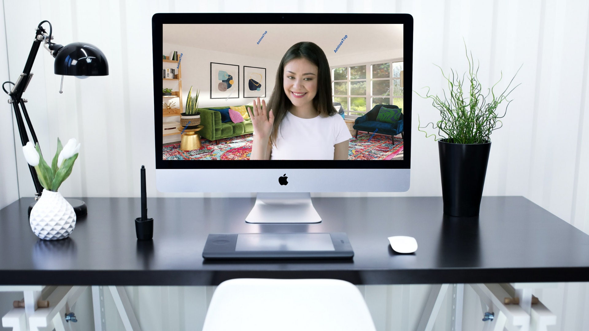 Realistic Zoom Virtual Backgrounds Backdrop Home Office - Etsy UK