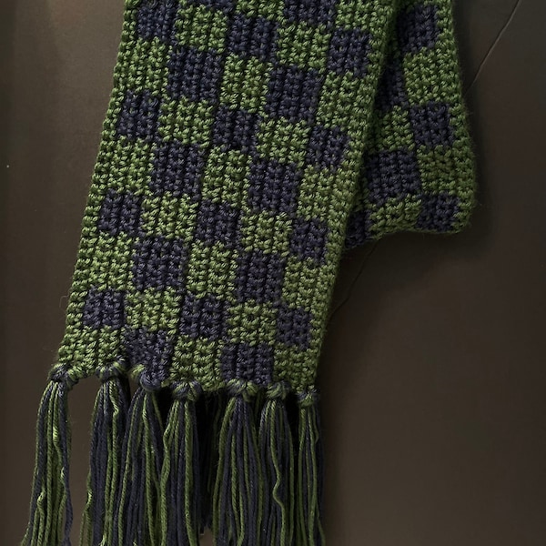 Checkered Scarf - Etsy