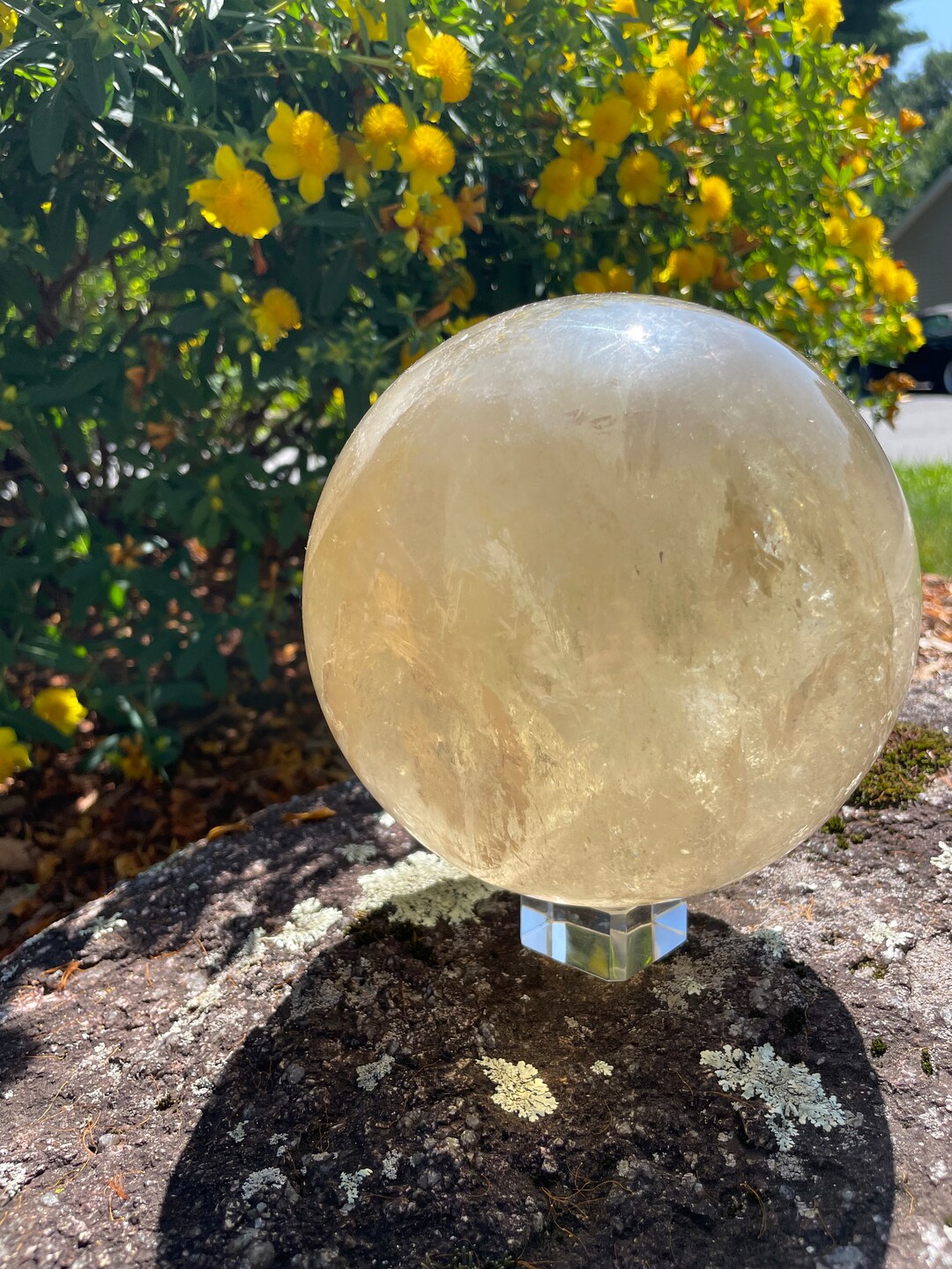 Large Golden Citrine Sphere for Abundance - Etsy