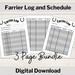 Farrier Log, Farrier Record Keeping, Farrier Chart, Horseshoe Schedule ...
