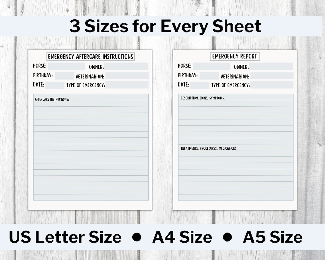 Barn Management Record Keeping, Horse Record, Horse Health Record ...
