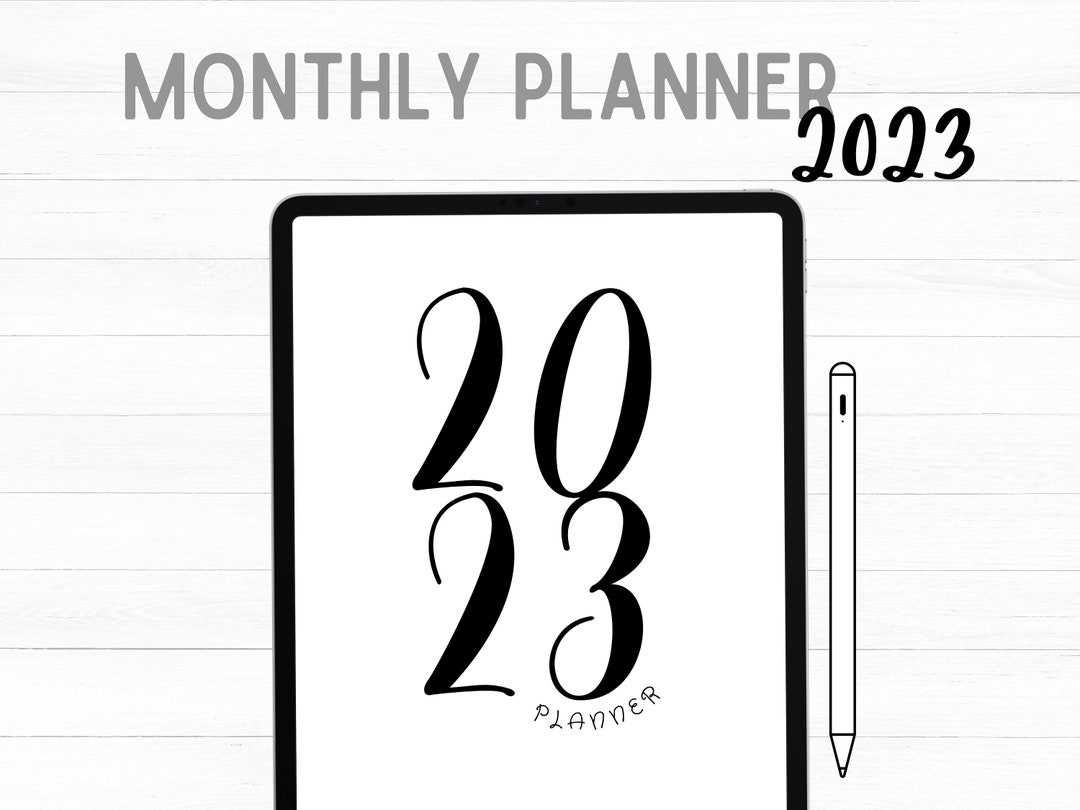 2023 Digital Monthly Planner, Instant Download Planner, 2023 Calendar ...
