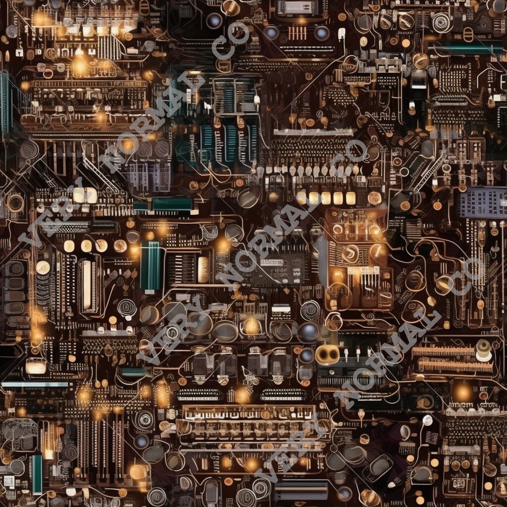 Set Of 6 Unique Circuit Board Seamless Digital Textures Hi Res Tech Backgrounds For Graphic