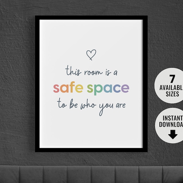 Safe Space Sign - Etsy