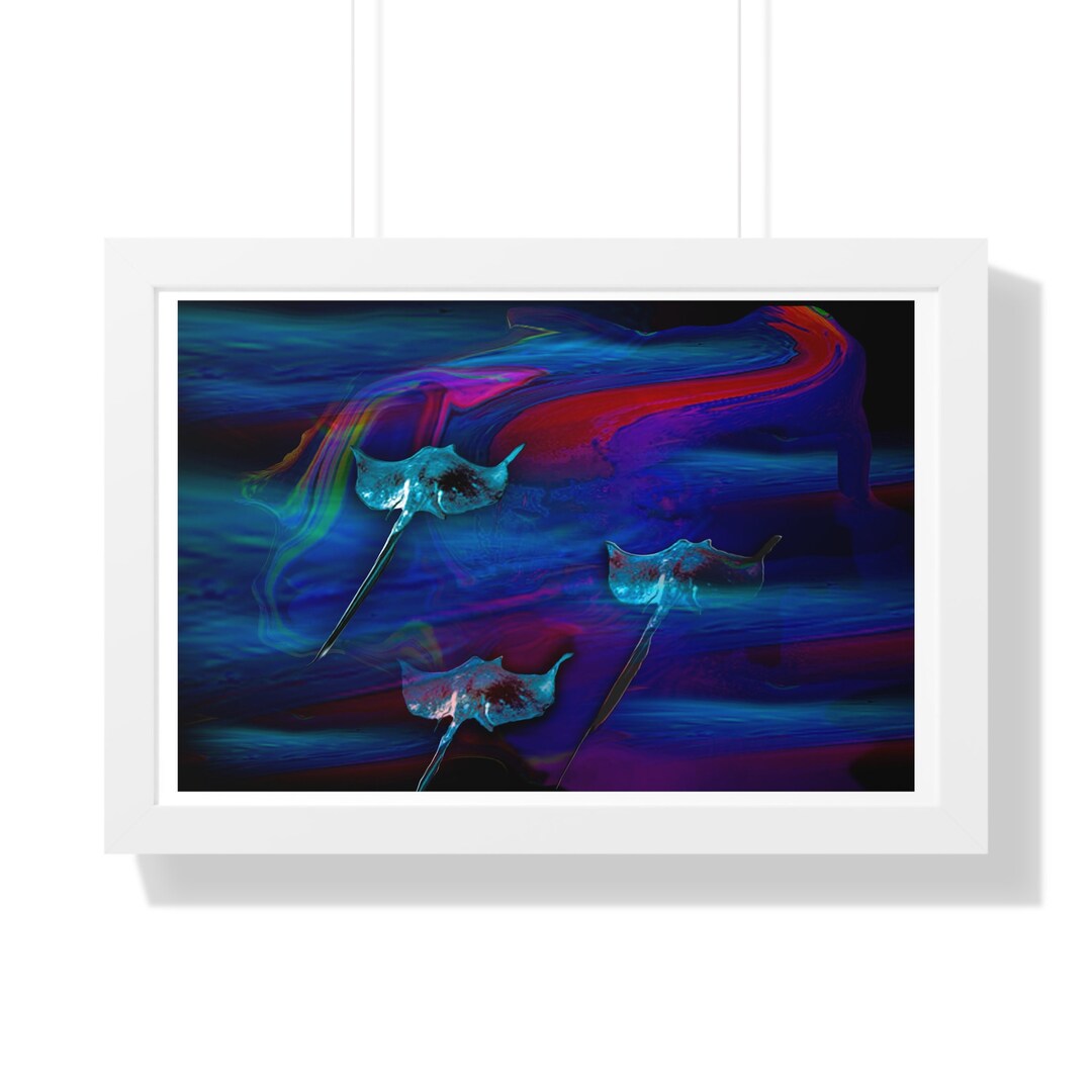 Framed Poster Art Designs, Aquatic Art Posters, Stingray Bliss, Ocean ...