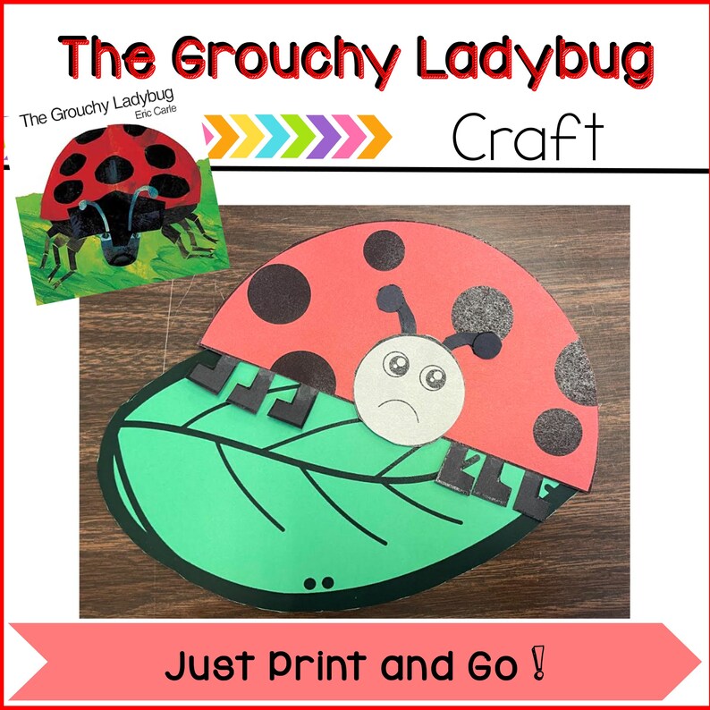 The Grouchy Ladybug - Printable Craft - Digital - Etsy