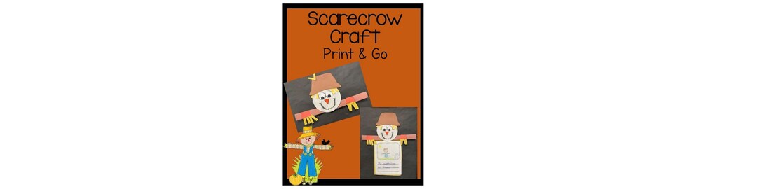 Scarecrow Print and Go Craft - Autumn - Fall - Writing Paper - Etsy
