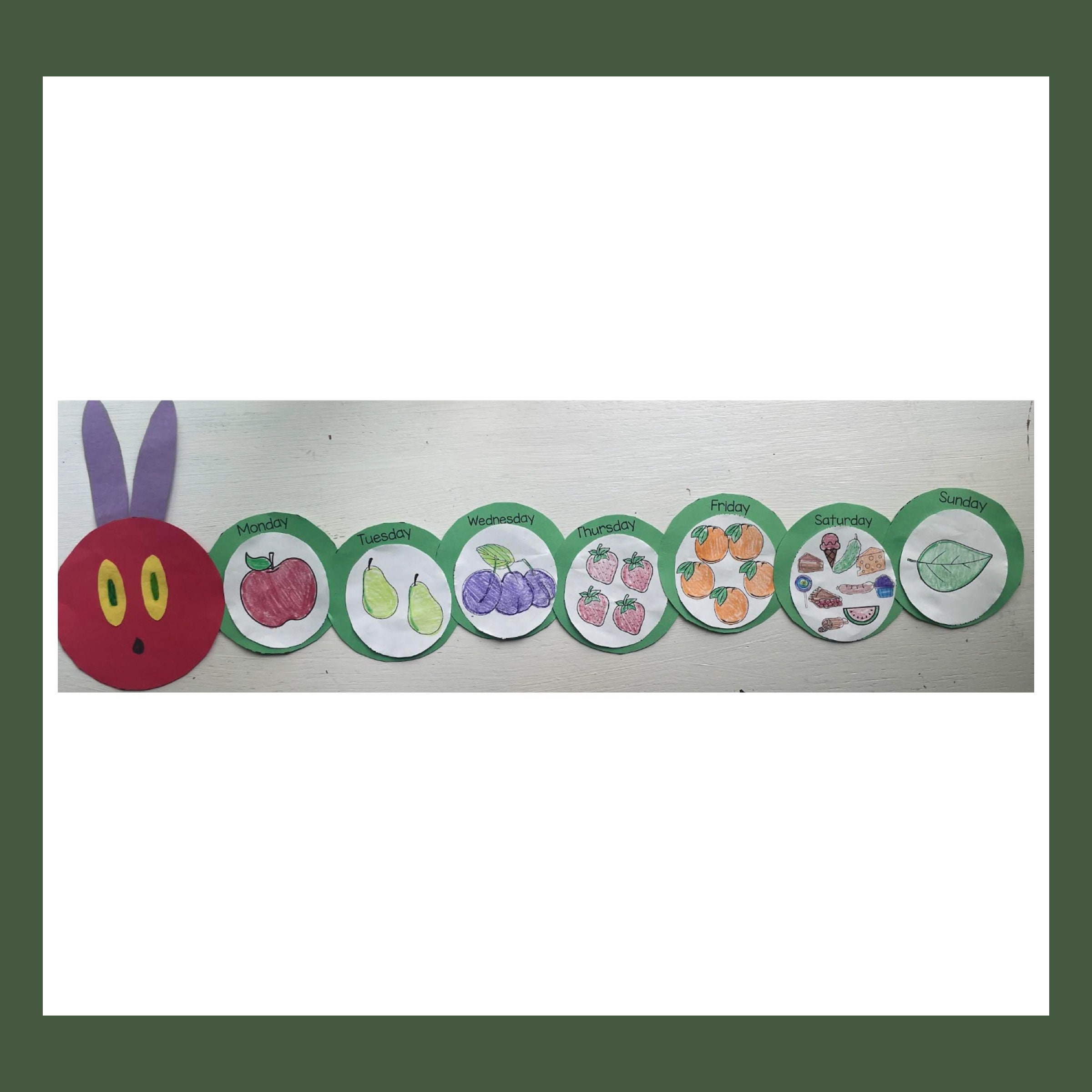 The Very Hungry Caterpillar - Craft - Etsy