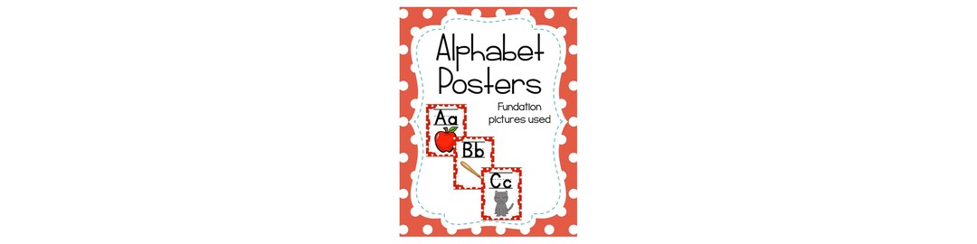 Red Polka Dot Alphabet Posters - ABC - Homeschool - Preschool ...
