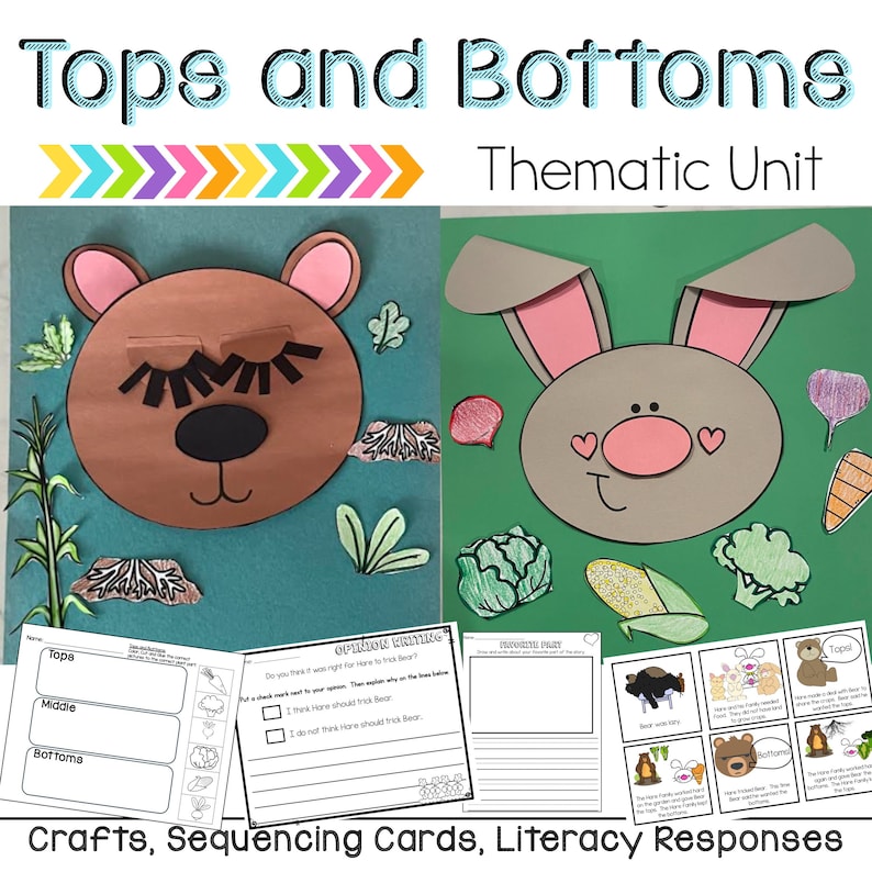 Tops and Bottoms - Printable Crafts, Sequencing Cards, Worksheets ...