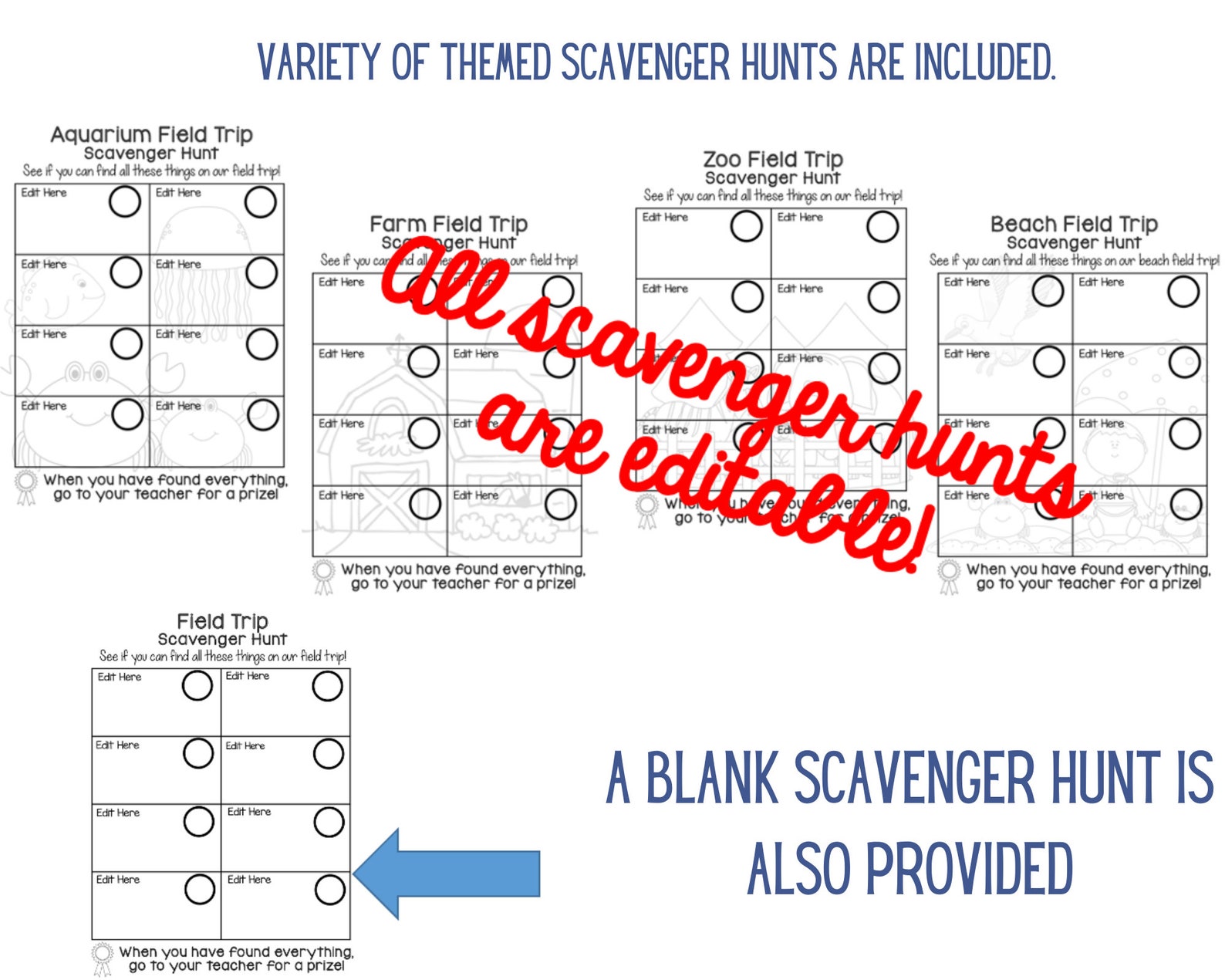 Field Trip - Printables - Reflection Sheets, Worksheets, Books, Mini ...