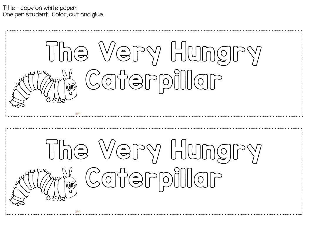 The Very Hungry Caterpillar - Print and Go Craft - Homeschool - Craft ...