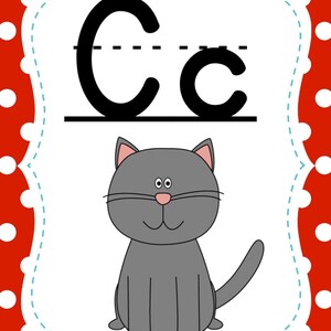 Red Polka Dot Alphabet Posters - ABC - Homeschool - Preschool ...